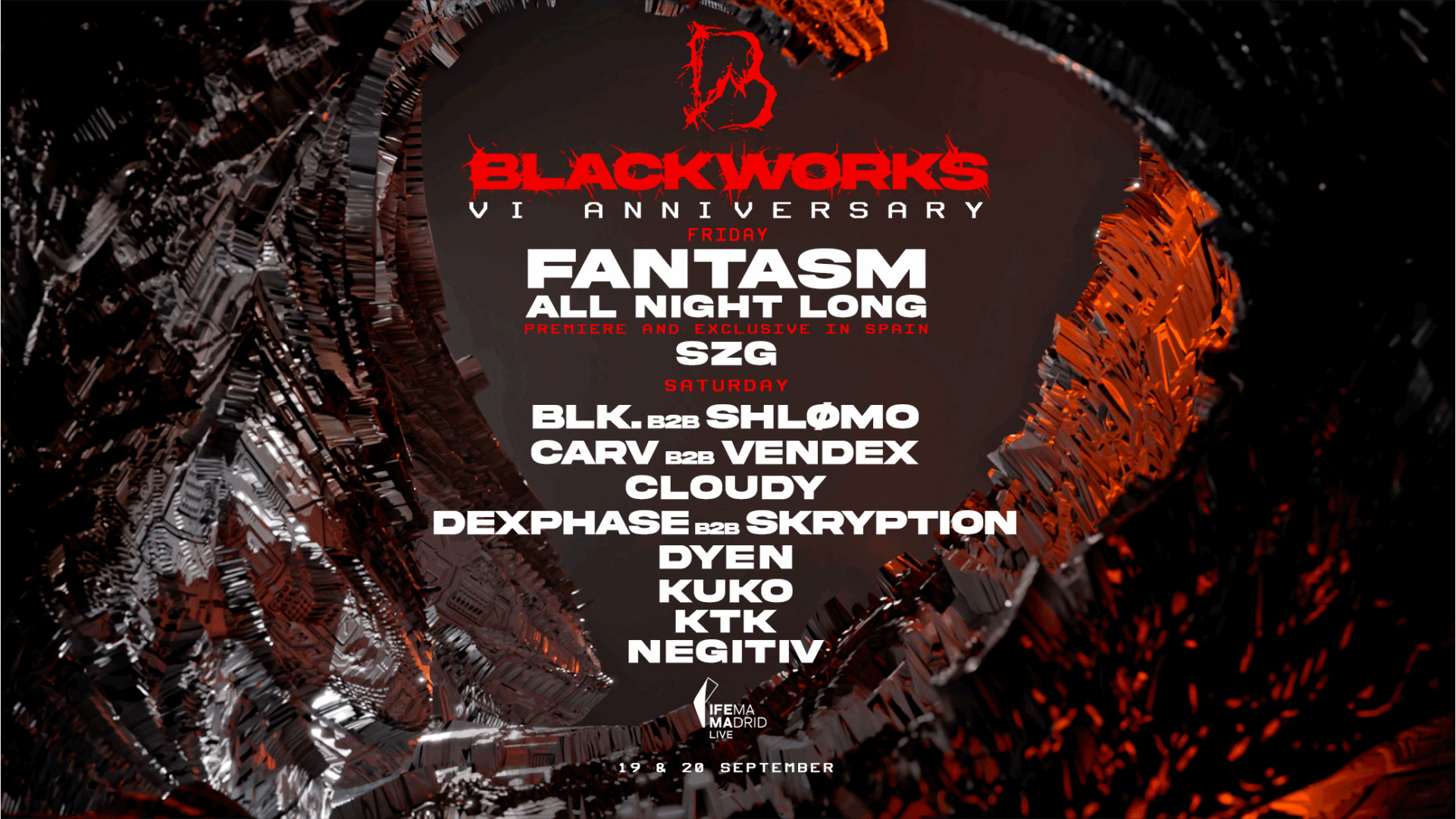 Blackworks VI Anniversary - Blackworks Festival - Rave is not a Crime